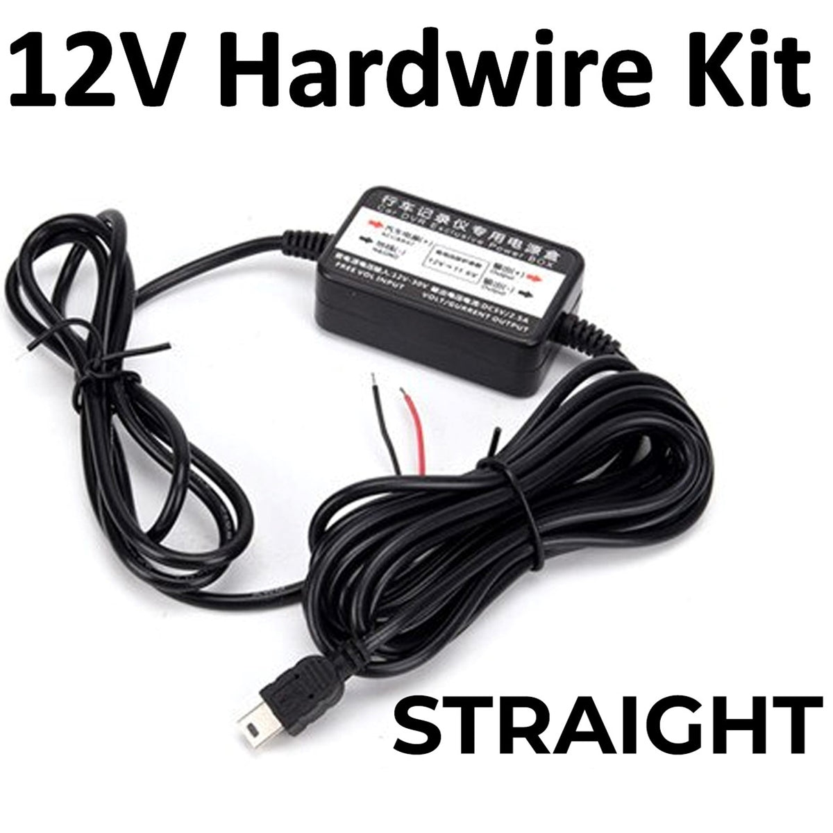 12 Volt USB-Straight Angle Hardwire Power Cable for Prime Gold Dash Ca ...