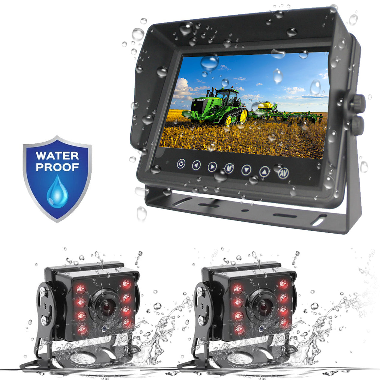 EagleEye Agri Cam Waterproof Wired Backup Cam System w/Waterproof IP67 ...