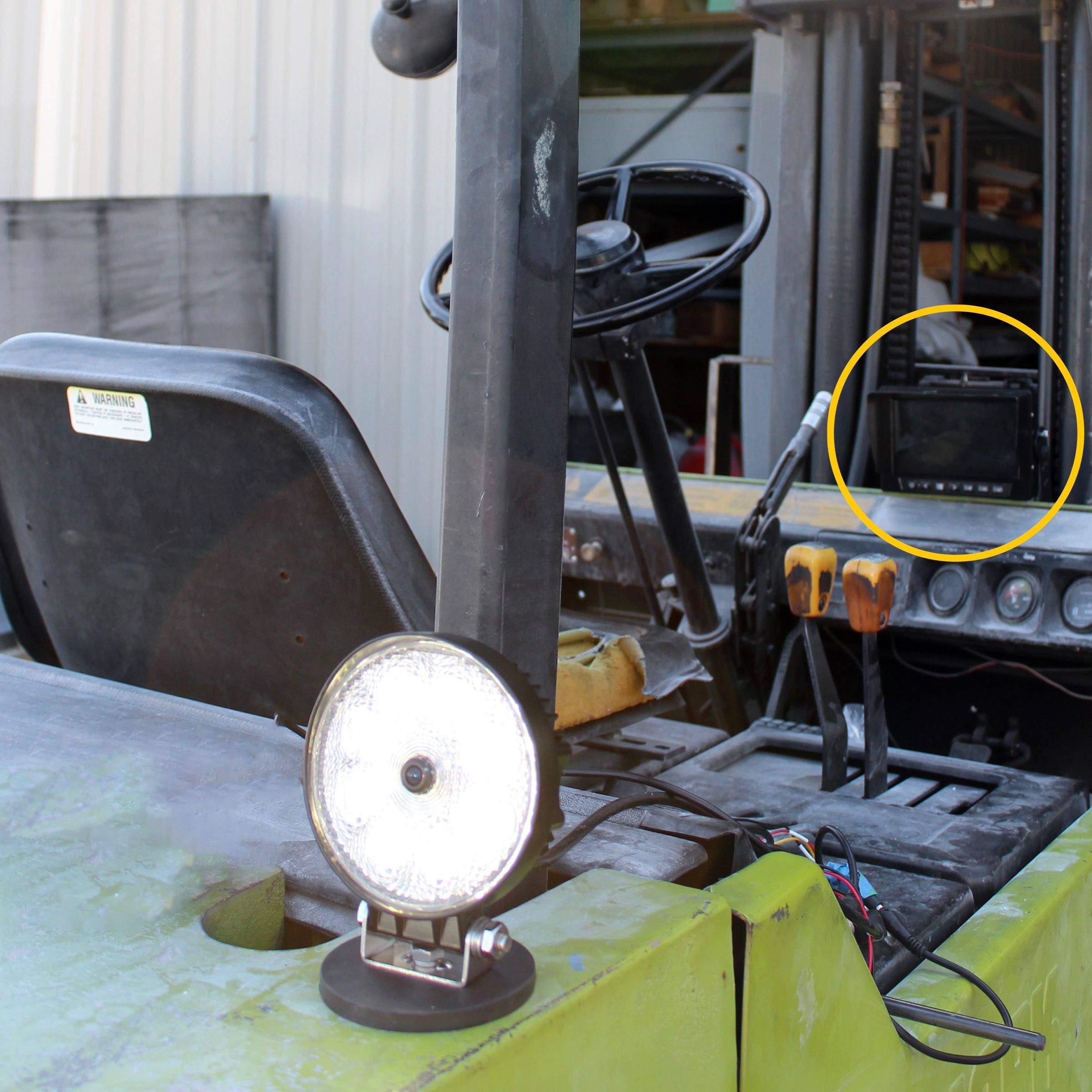Forklift Flood Work Light 1080P Camera System w/ 7" LCD - Light Up Any ...