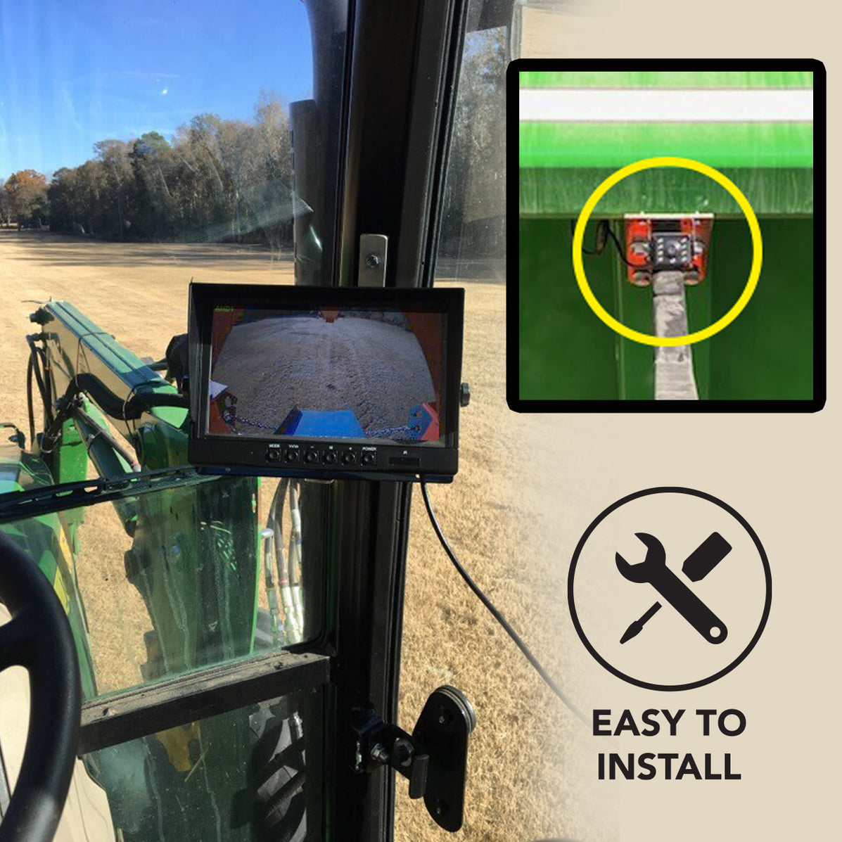 Farming 1080P Wired Heavy Duty Backup Camera System w/ 7" LCD! Optiona ...