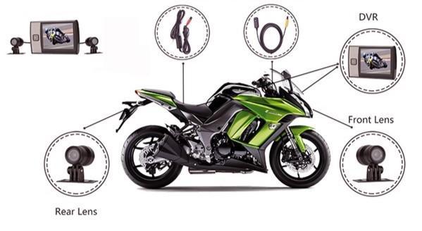 MotoProCam Dual Camera WiFi 1080P Motorcycle DVR Camera System ...