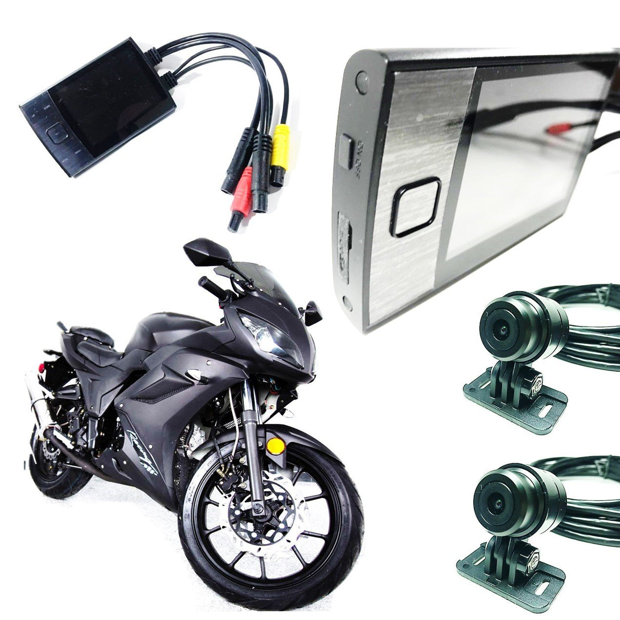 MotoProCam Dual Camera WiFi 1080P Motorcycle DVR Camera System ...