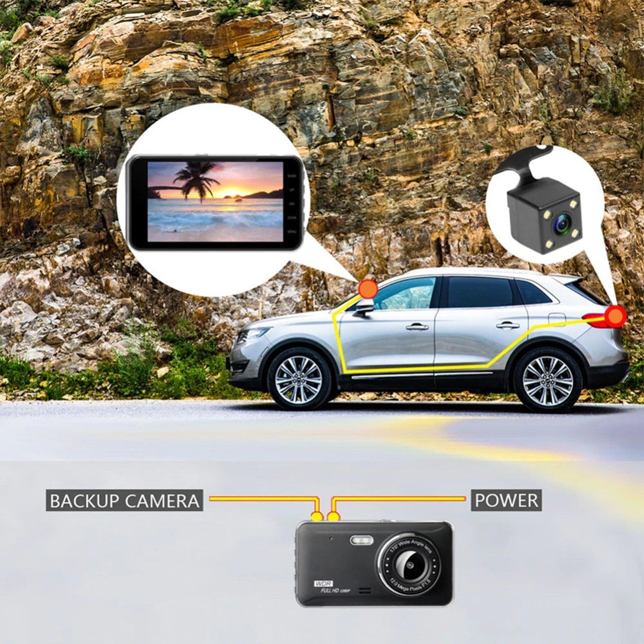 Agri-Farming QUAD 2nd Gen Prime AHD Dash Cam with Touch Screen! Record ...