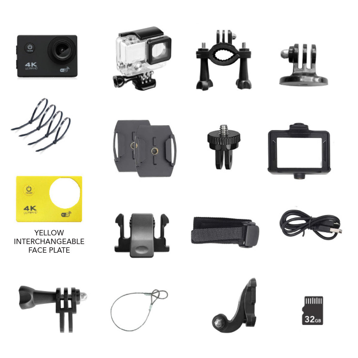 Platinum 4K Sports Cam - Action Cam with 10+ Mounts Included, Long Bat ...